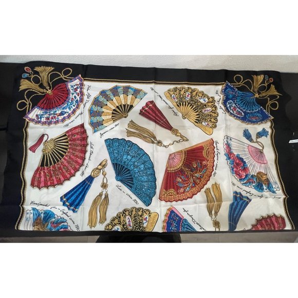 Avon | Accessories | Avon Folding Fans Of The World Scarf Made In Italy ...